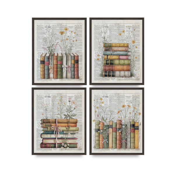 Book Poster II - Set of 4 - 8"x10" Unframed